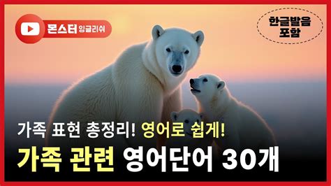 가족 관련 영어단어 30개 정리 Youtube