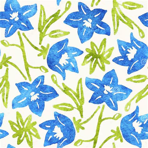 Seamless Pattern With Bright Spring Flowers Stock Illustration