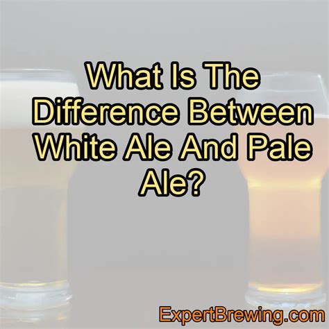 What Is The Difference Between White Ale And Pale Ale ExpertBrewing