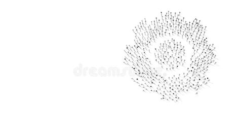 3d Rendering Of Nails In Shape Of Symbol Of Gear With Shadows Isolated On White Background Stock