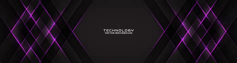 3d 블랙 테크노 추상적 배경은 보라색 라이트 라인 효과 장식으로 어두운 공간에 레이어를 겹칩니다 배너 전단지 카드 또는 브로셔 표지를 위한 현대적인 그래픽 디자인 요소