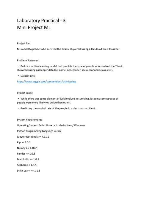 Laboratory Practical Name Age Gender Socio Economic Class Etc Dataset Link Studocu