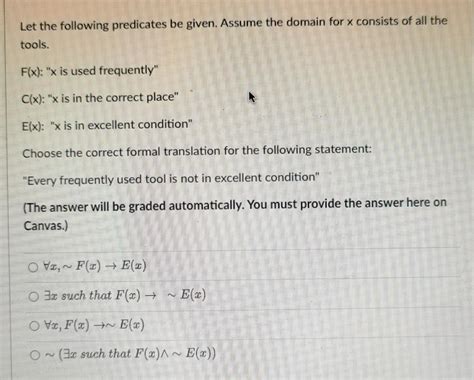 Solved Let The Following Predicates Be Given Assume The Chegg