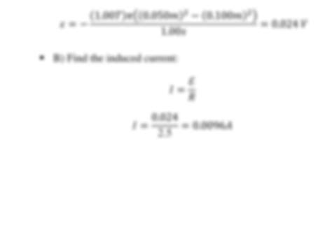 Solution General Physics 2 Algebra Based Unit 5 Practice Questions Faradays Law Lenzs Law