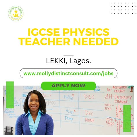 cambridge igcse physics teacher needed lekki lagos molly distinct