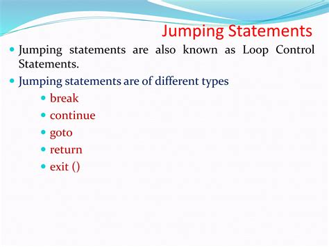 C Lecture 4 Nested Loops And Jumping Statements Slideshare Ppsx