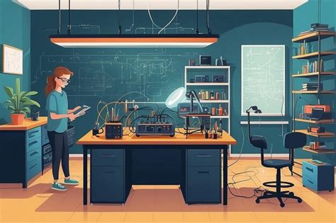 Premium Photo Showcase A Physics Lab With Students Experimenting With