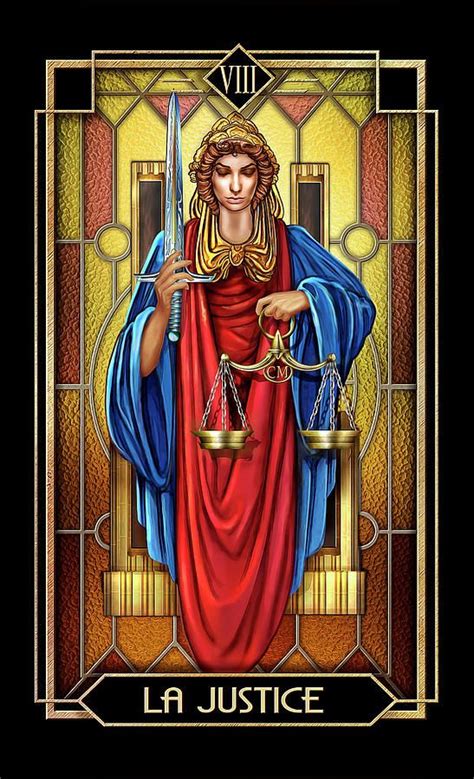 Tarot Decoratif La Justice By Ciro Marchetti In 2021 Tarot Cards Art