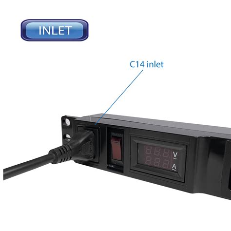 Metered Rack Single Phase Pdu 250v 10a Inlet C14
