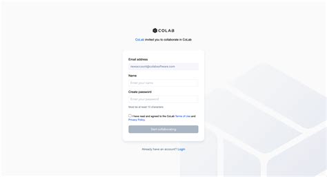 Creating An Account Colab Software