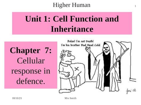 ppt chapter 7 cellular response in defence higher human unit 1