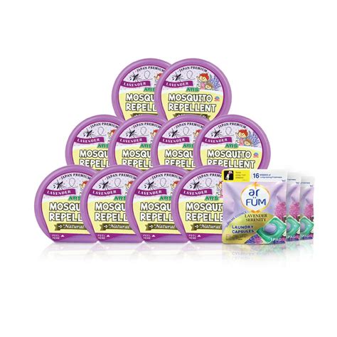 10x Ars Mosquito Repellent Insecticide Free Lavender Natural Essential Oil Hanger 60g Free Ar