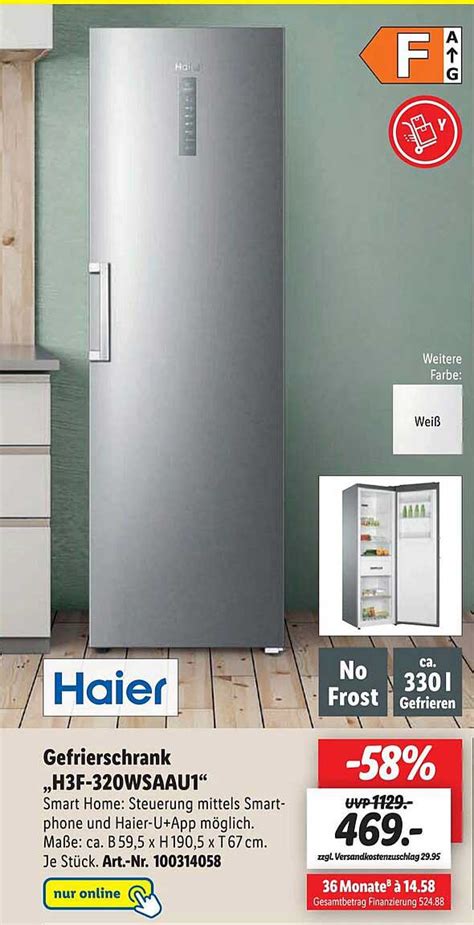 Haier Gefrierschrank H3f-320wsaau1 Angebot bei Lidl - 1Prospekte.de