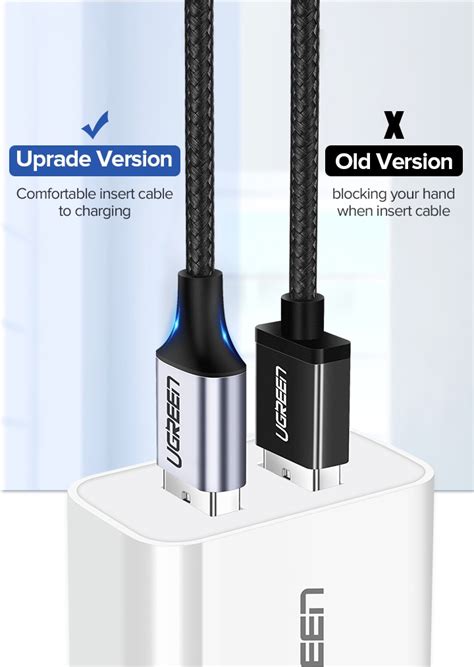 UGREEN สายชารจเรว USB Type C A Fast Charge Data Cable สายชารจไนลอน Type C รน US