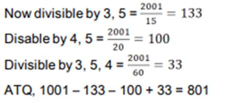 How Many Natural Numbers Up To 2001 Are Divisible By 3 4 But Not By 5