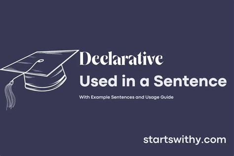 Declarative In A Sentence Examples 21 Ways To Use Declarative