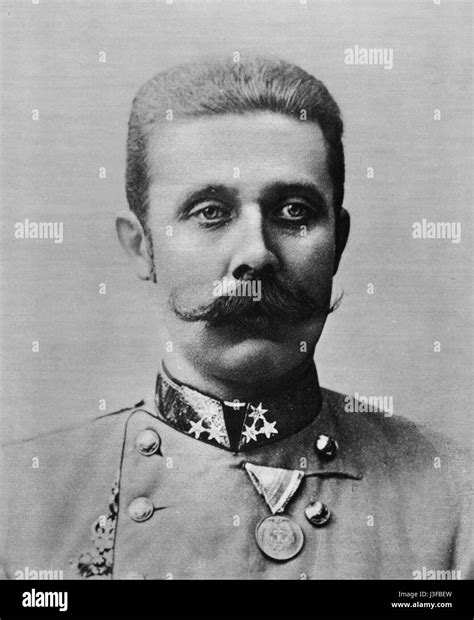 A Black And White Image Of Archduke Franz Ferdinand The Heir To The