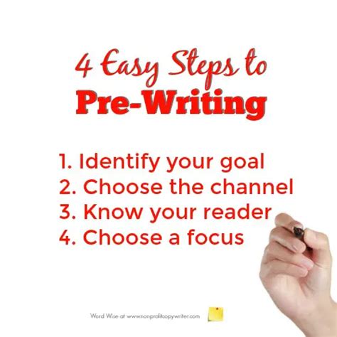 Pre Writing Easy Steps To Make Your Writing Go Faster