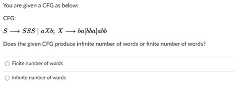 Solved You Are Given A CFG As Chegg Com