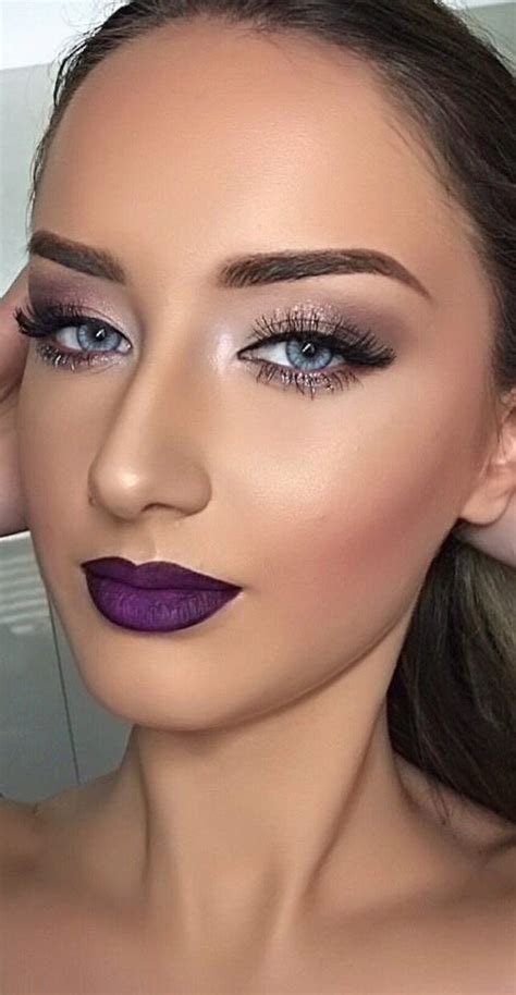 Pin By Marche Scott On Heavenly Hair Luscious Lips And Smooth Skin Purple Lips Makeup Purple
