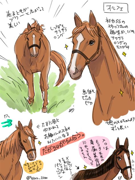 「オルフェーヴルとメロディーレーンちゃんの鬣 」びょんの漫画