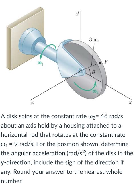 Solved 3 In A Disk Spins At The Constant Rate W2 46 Rads