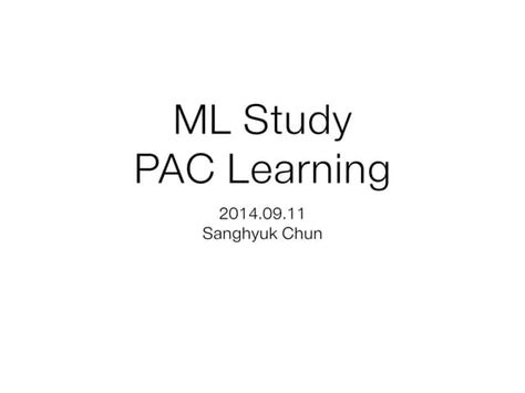 Pac Learning Pdf