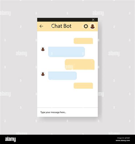 Online Chatbot Text Messaging App Isolated On White Background Windows