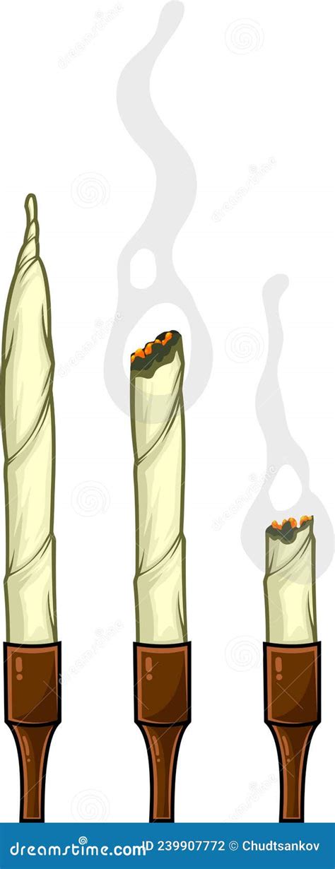 Caricatura De Marihuana O Cigarrillos Ilustración del Vector