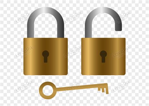 Locked And Unlocked Padlock With Key Png Image And Clipart Image For