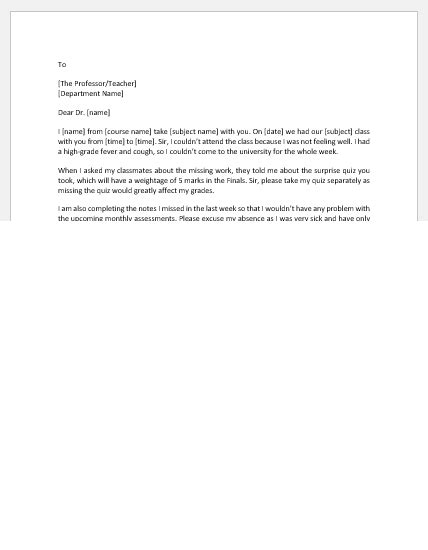 How To Effectively Craft An Email To Professor About Missing Class Getmage