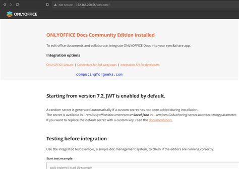 Install Onlyoffice Docs Community On Debian Ubuntu Computingforgeeks