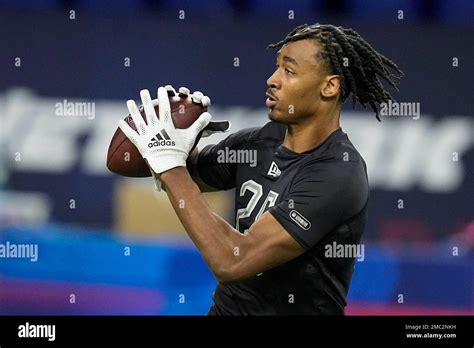 Mississippi State Wide Receiver Makai Polk Runs A Drill During The Nfl