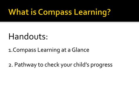 Ppt Compass Learning Tips And Tricks Powerpoint Presentation Free