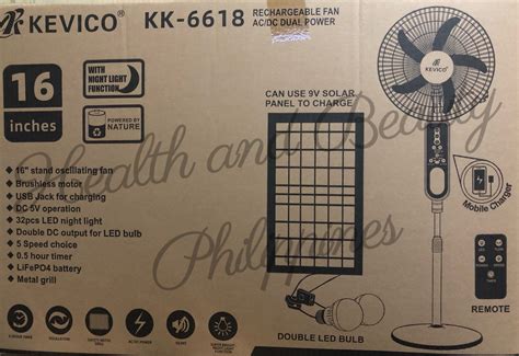 Kevico Rechargeable Solar Stand Fan Japan Lazada Ph