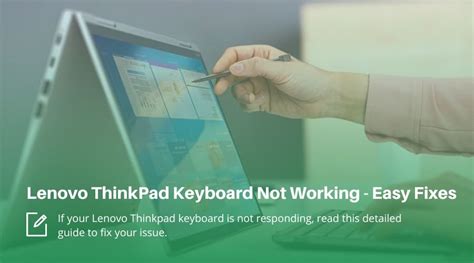 Lenovo ThinkPad Keyboard Not Working Easy Fixes