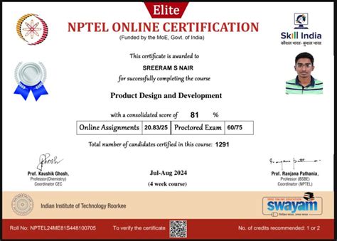 sreeram s nair on linkedin nptel productdesign innovation