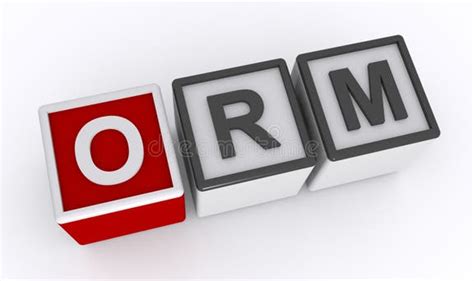 Orm Object Relational Mapping Word Block On White Stock Illustration