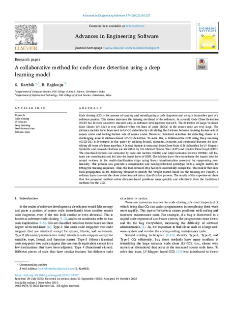 Pdf A Collaborative Method For Code Clone Detection Using A Deep