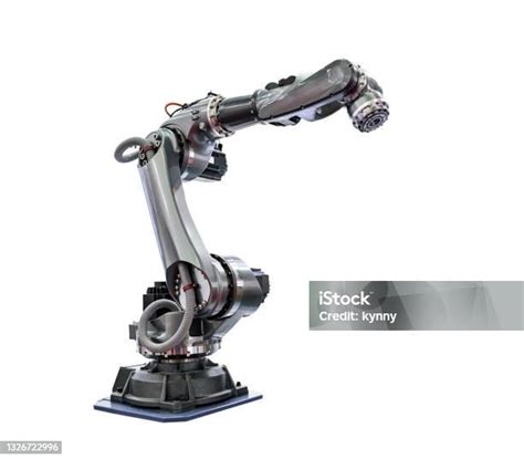 흰색 배경에 격리 된 산업 로봇 팔 Cnc 장치에 대한 스톡 사진 및 기타 이미지 Cnc 장치 손 제조 Istock