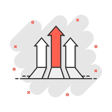 Icono De Flecha Hacia Arriba De Dibujos Animados De Vector En Estilo