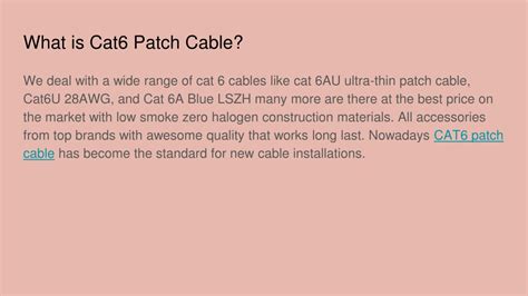 Ppt Cat 6 Patch Cable Powerpoint Presentation Free Download Id