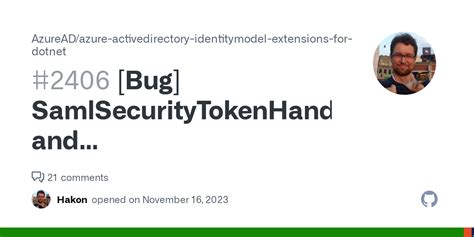 [bug] samlsecuritytokenhandler and saml2securitytokenhandler does not