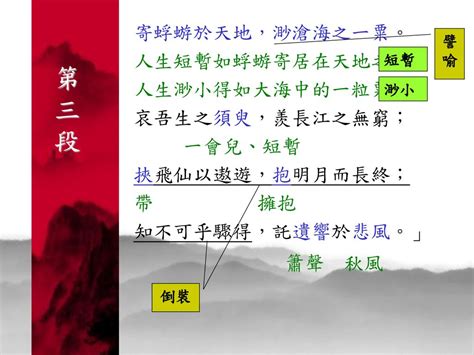 赤壁賦蘇軾 游麗芳老師製作 ppt download