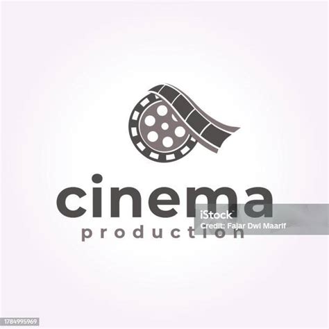 미니멀리스트 시네마 로고 디자인 카메라 롤 벡터 일러스트 레이 션 빈티지 Film Screening에 대한 스톡 벡터 아트 및 기타 이미지 Film Screening