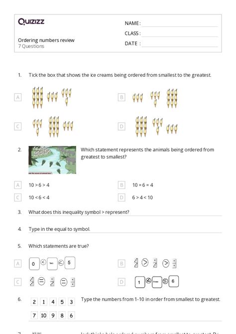 50 Ordering Decimals Worksheets For 1st Year On Quizizz Free And Printable