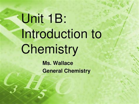 Unit 1B: Introduction to Chemistry - ppt download