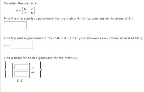 Solved Consider The Matrix A A Find The Chegg Com