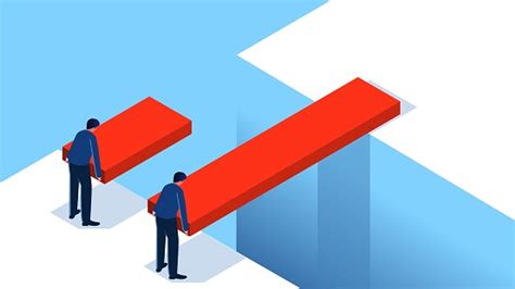 경쟁 우위 우위 대 불이익 효과적인 전략 계획 협곡을 통과하기에 충분한 길이의 판자를 가진 상인 한 명 길이가 충분하지 않은