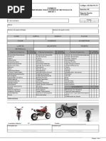 Formato De Inspección De Motocicletas Pdf